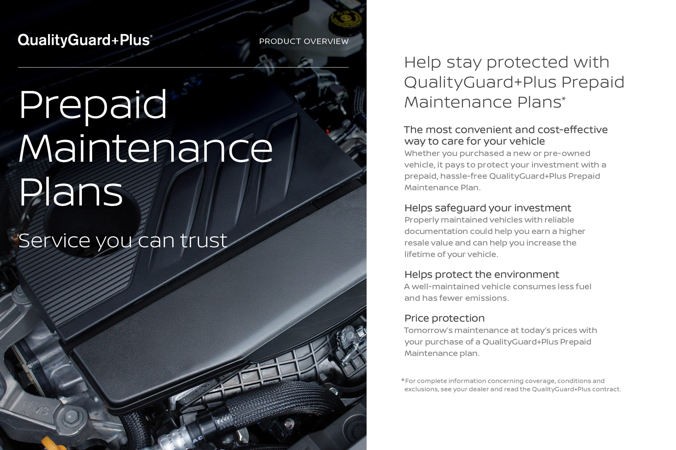 Prepaid Maintenance - Quality Guard Plus Products